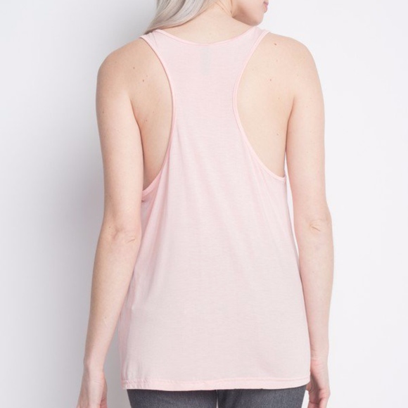 Tops | Soft Flare Fancy Sleeveless Tank Top Pink | Poshmark